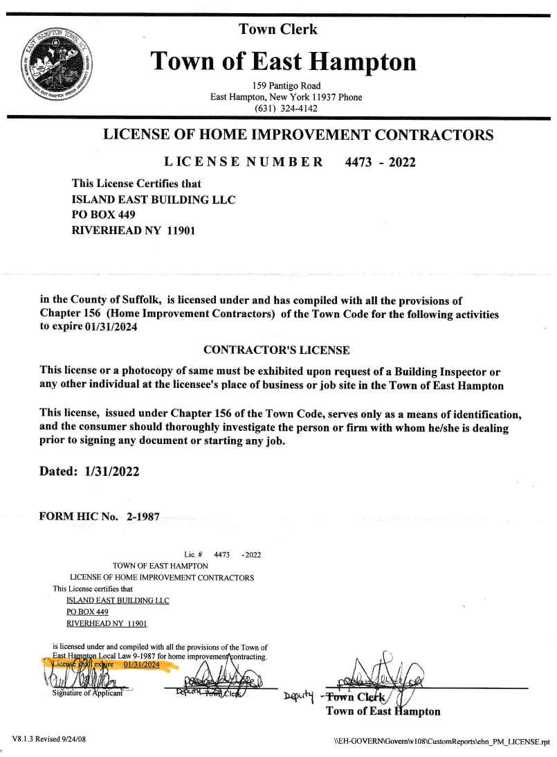 Certifications – Island East Building